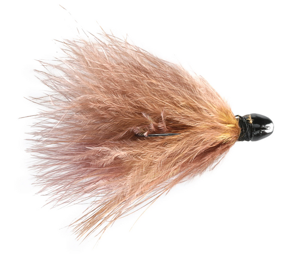 Feider Fly Maribou Jig - BROWN (3 sizes available!) – OutKast Tackle Canada